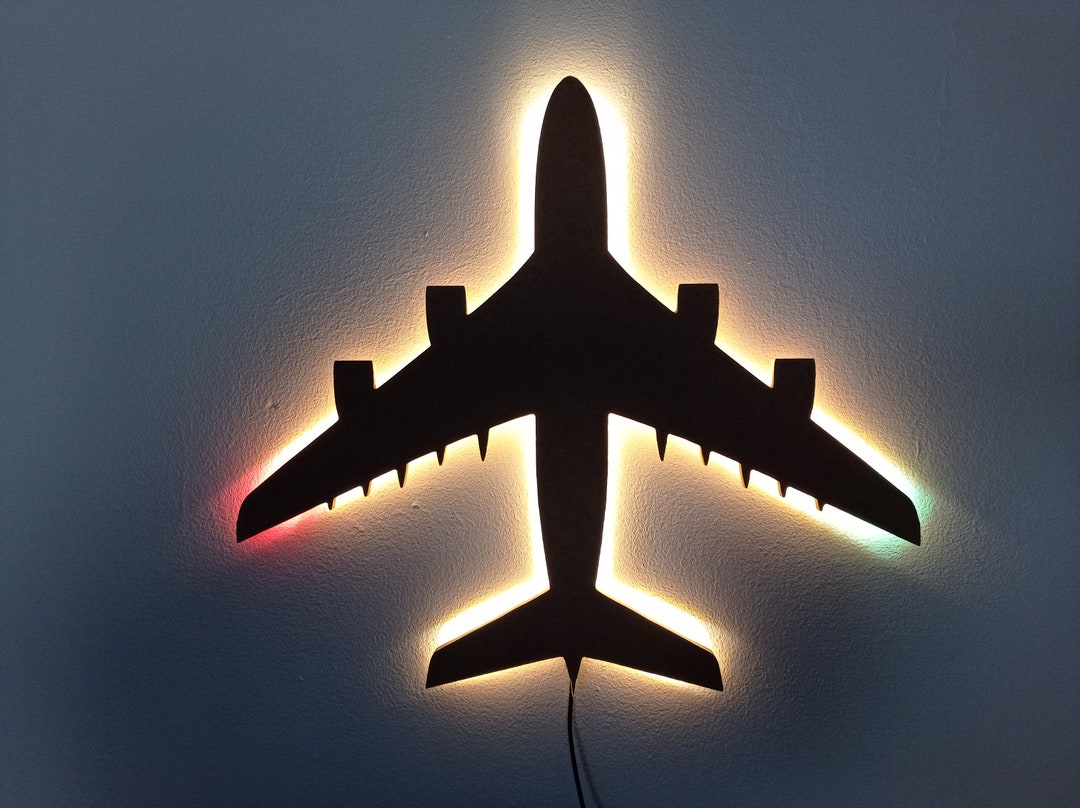 A380 Airbus Airplane LED MDF Mural, Lighting Decoration, Night Light ...