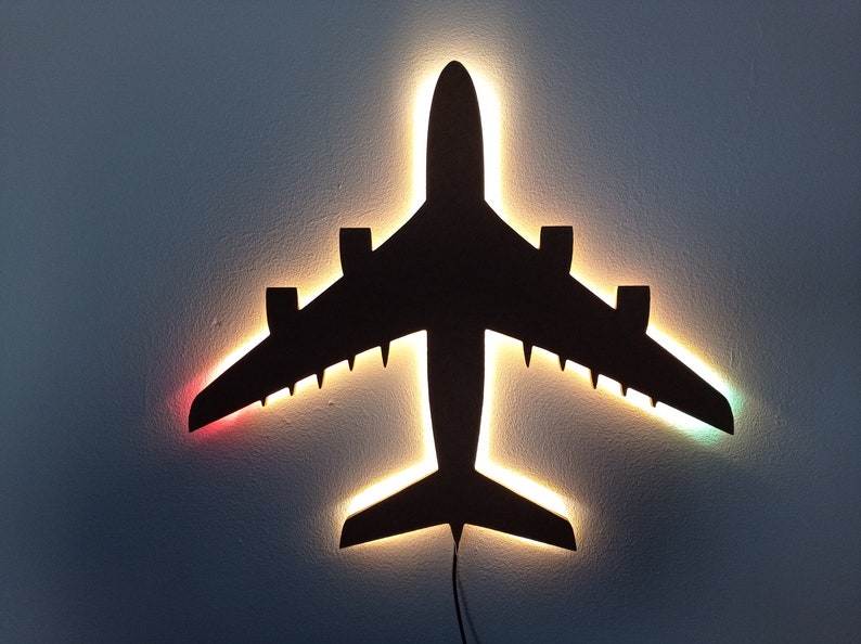 A380 Airbus Airplane LED MDF Mural Lighting Decoration - Etsy