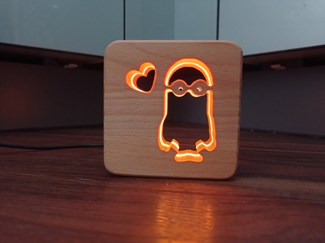 Minions Decoration Wooden LED Night Light / Table Light Minions ...