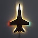 F18 Hornet - Jet Fighter Plane LED MDF Mural, Lighting Deco, Night ...