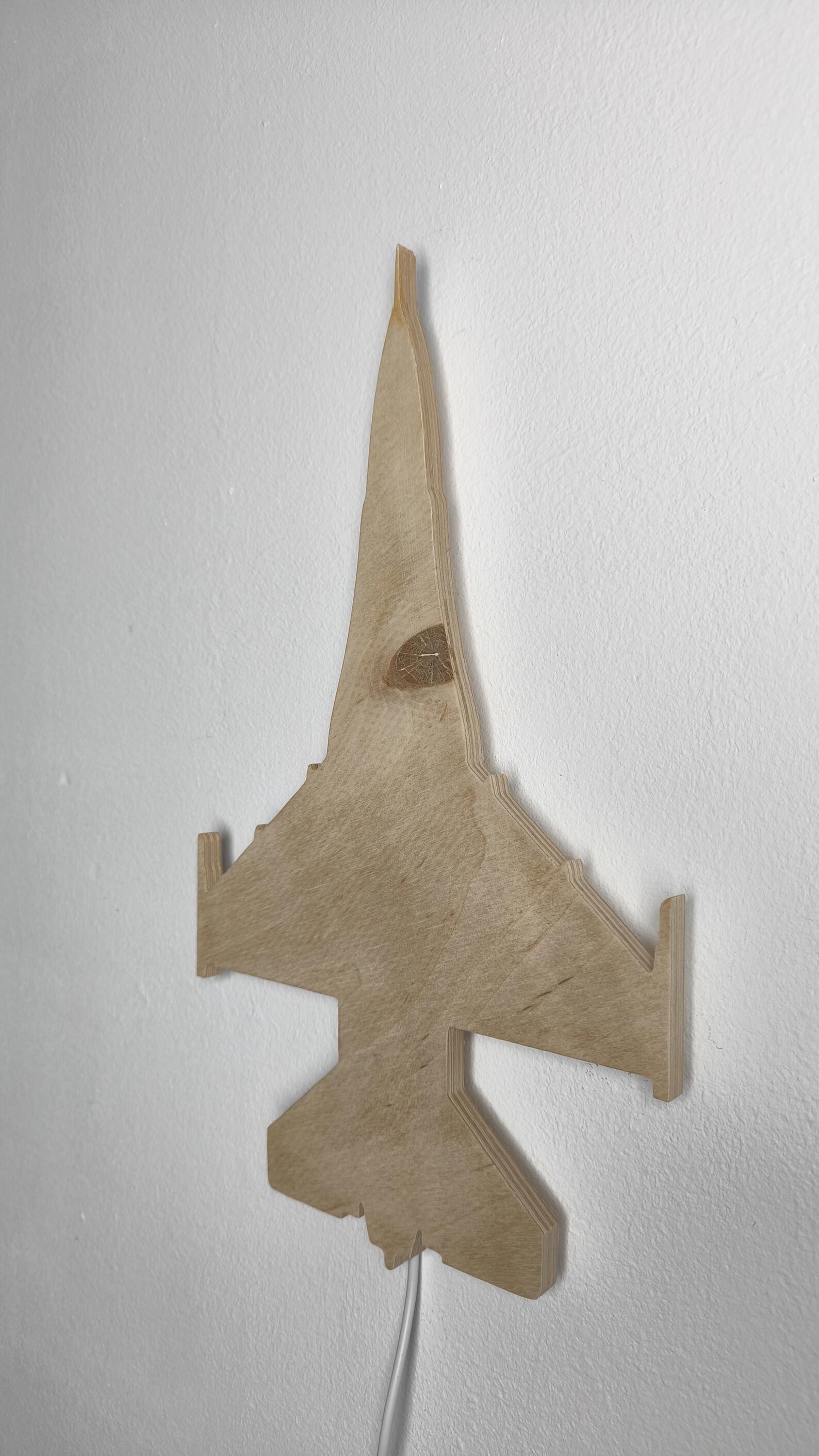 F16 Fighting Falcon Viper - Jet Fighter Plane LED Wood Wall Picture ...