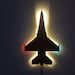 F16 Fighting Falcon Viper - Jet Fighter Plane LED Wood Wall Picture ...
