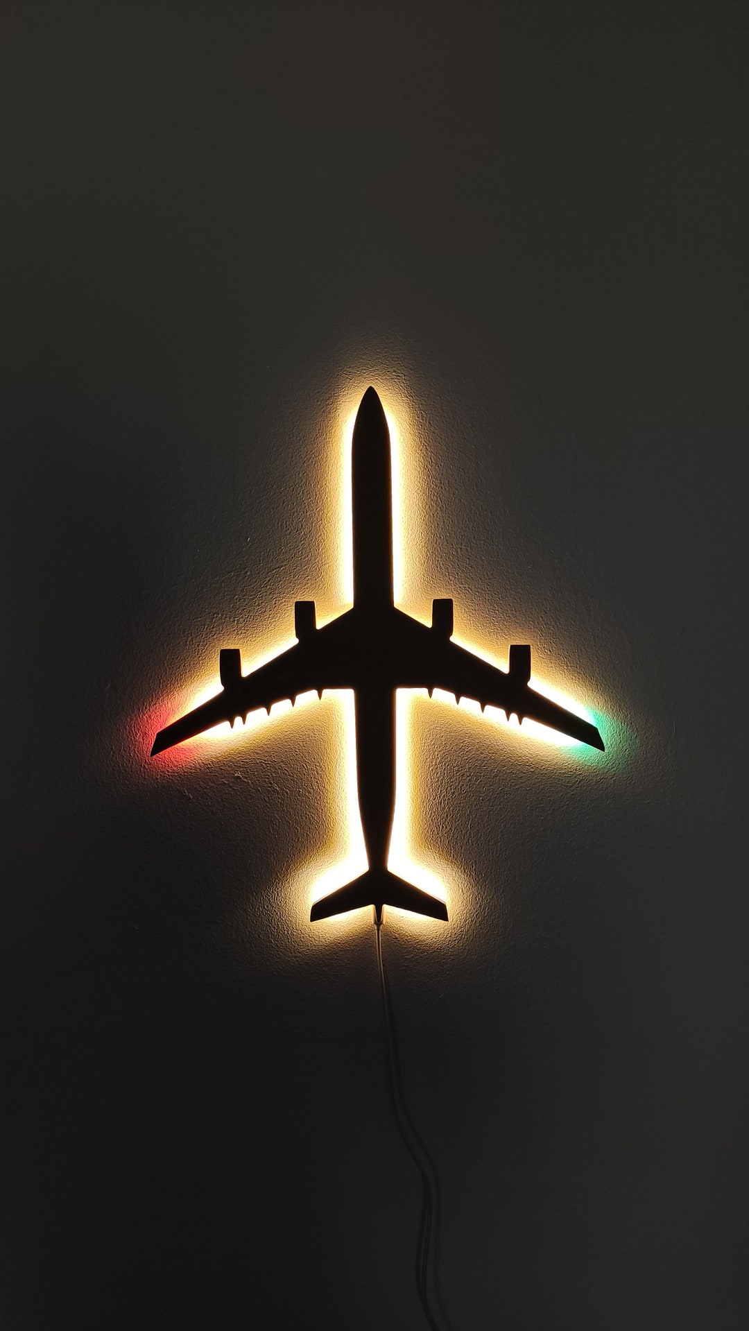 Airbus A340 A340-600 Airplane - LED Wood Mural, Lighting Decoration ...