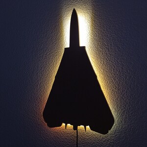 F14 Tomcat Topgun - Jet Fighter Plane LED MDF Mural Lighting Decoration ...