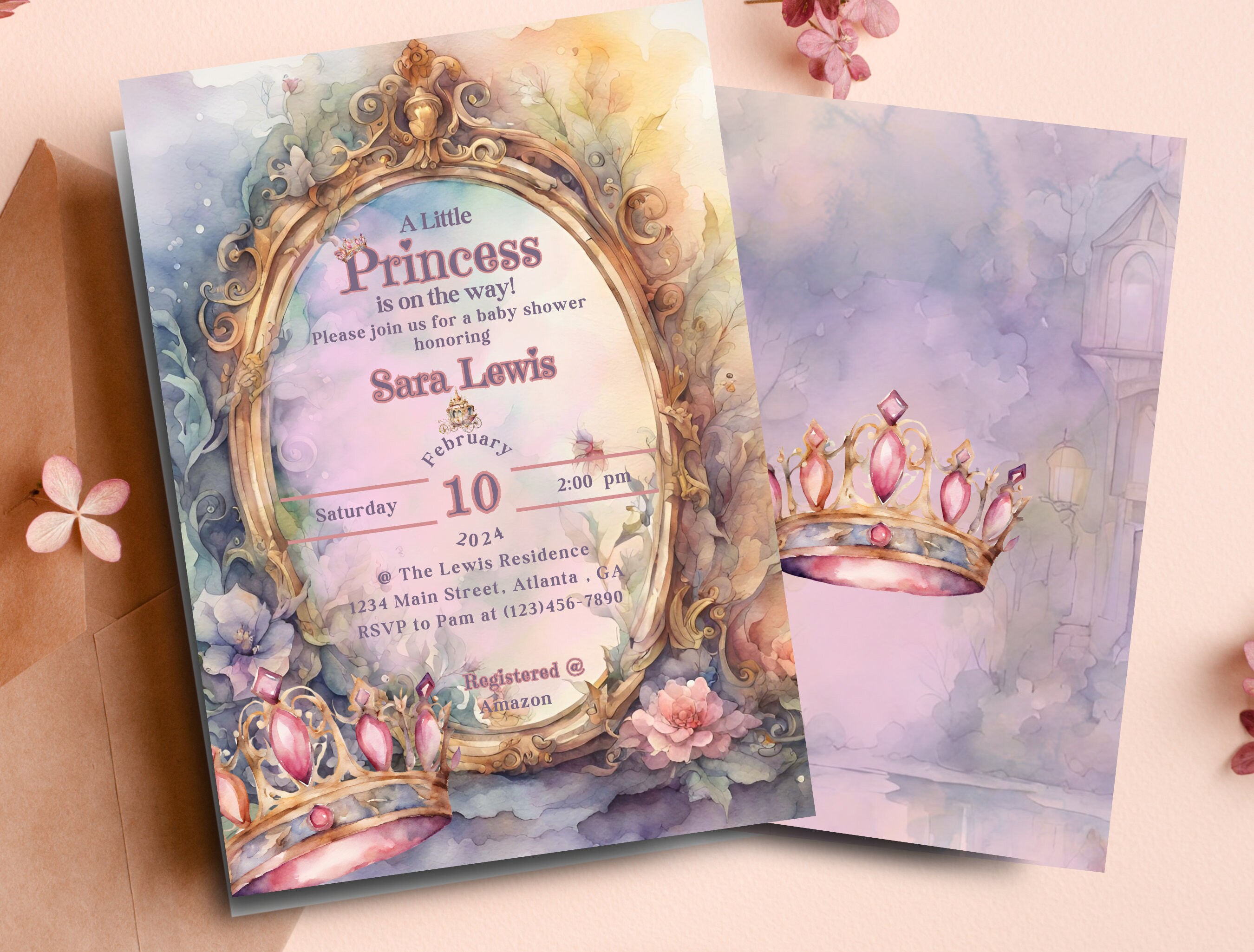 A Little Princess Invitation Bundle, Princess Invite Bundle, Princess ...