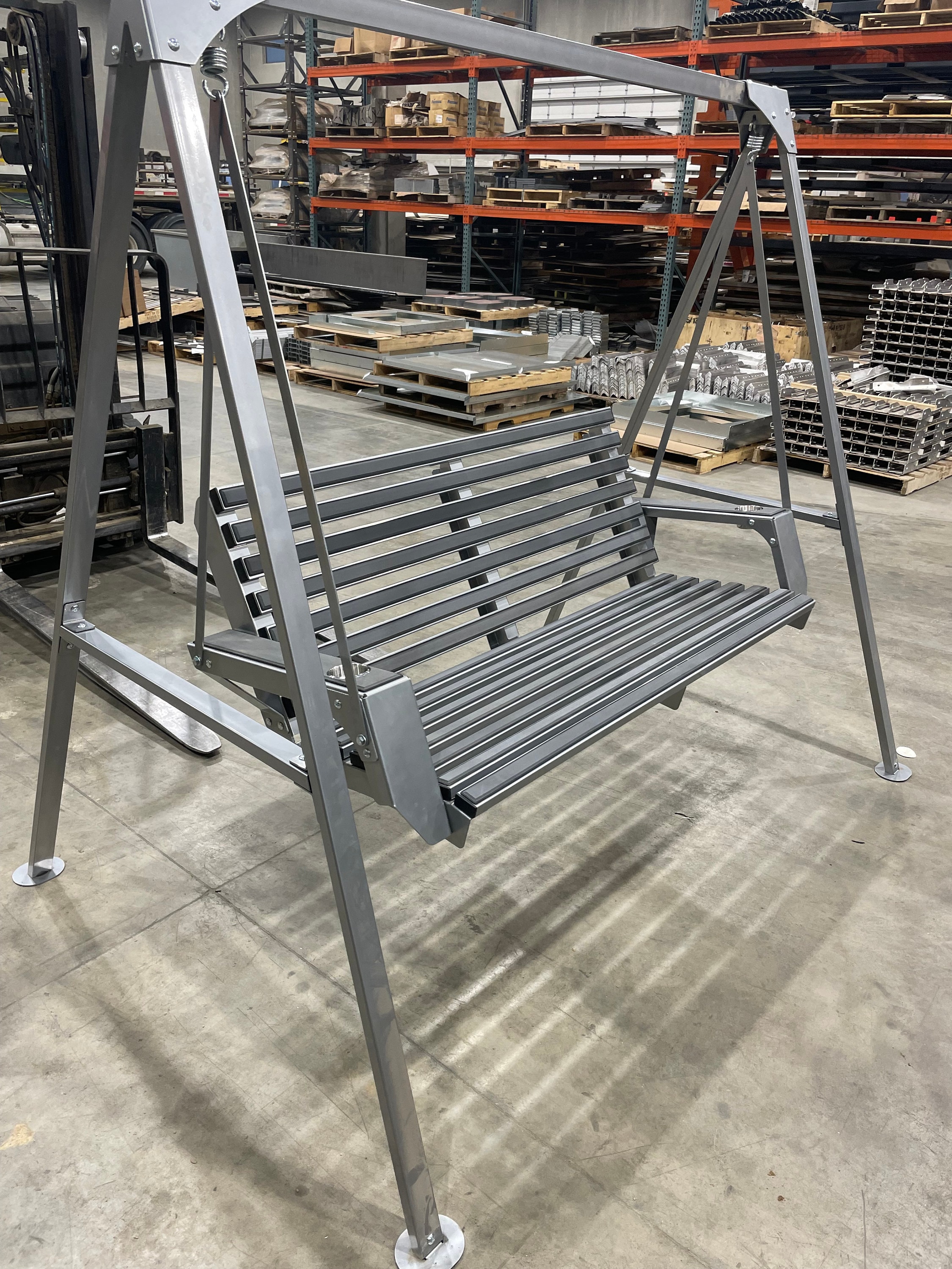5ft Swing With Stand, Patio Swing, Patio Furniture, Steel Porch Swing ...