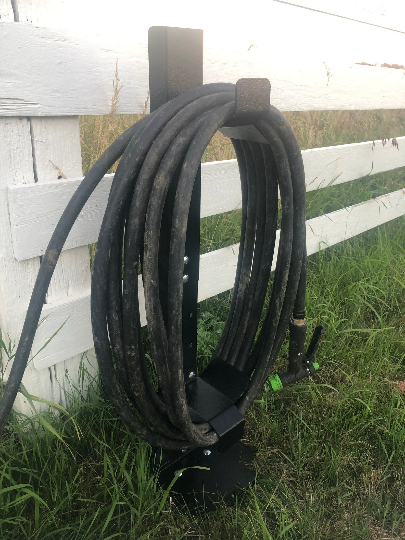 Garden Hose Reel Holder Stand Storage W/ Ground Stakes -upto 125-ft ...