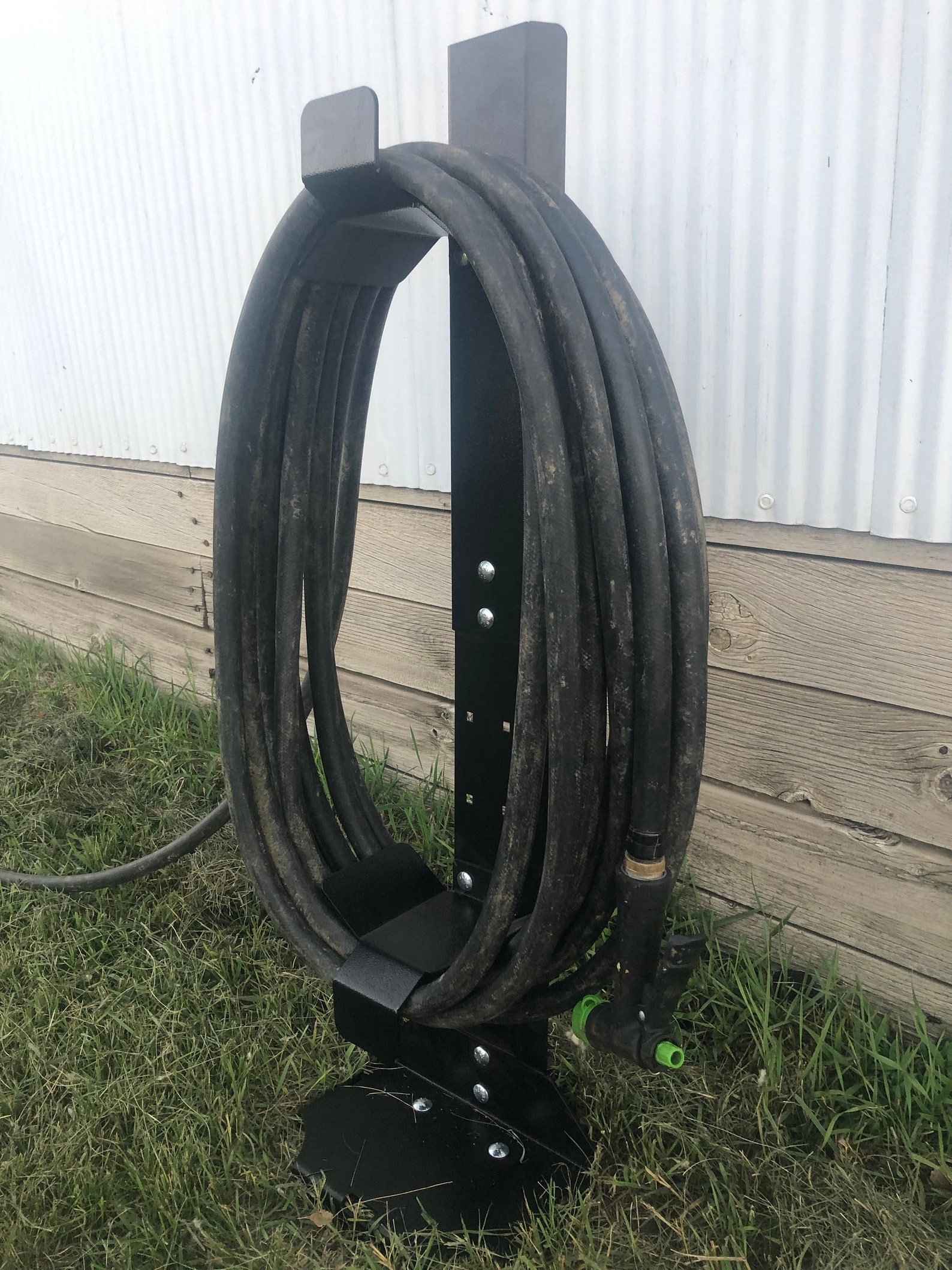 Garden Hose Reel Holder Stand Storage W/ Ground Stakes upto 125-ft Hoses - Etsy