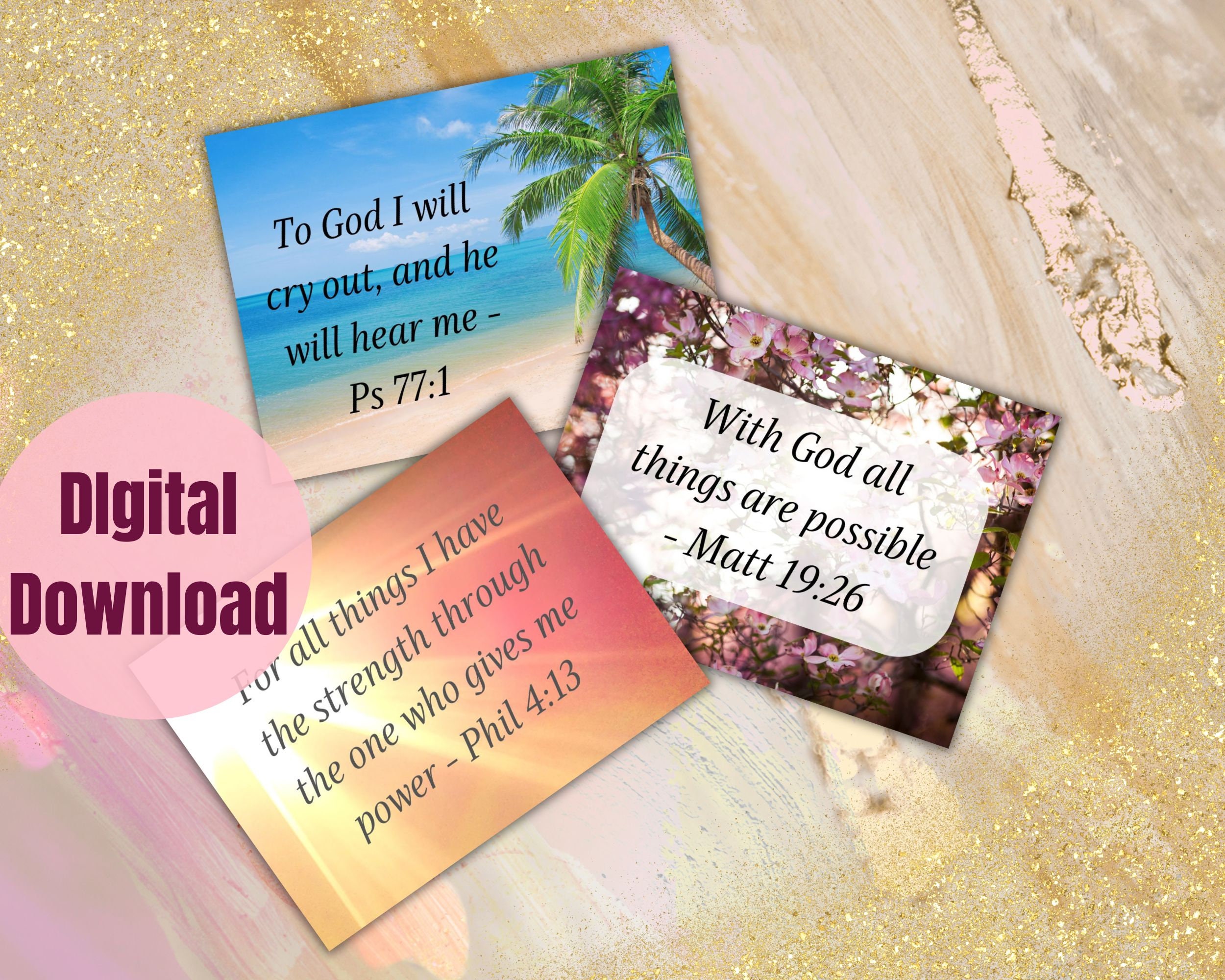 Printable Scripture Cards, Christian Encouragement Notes, Bible Memory ...