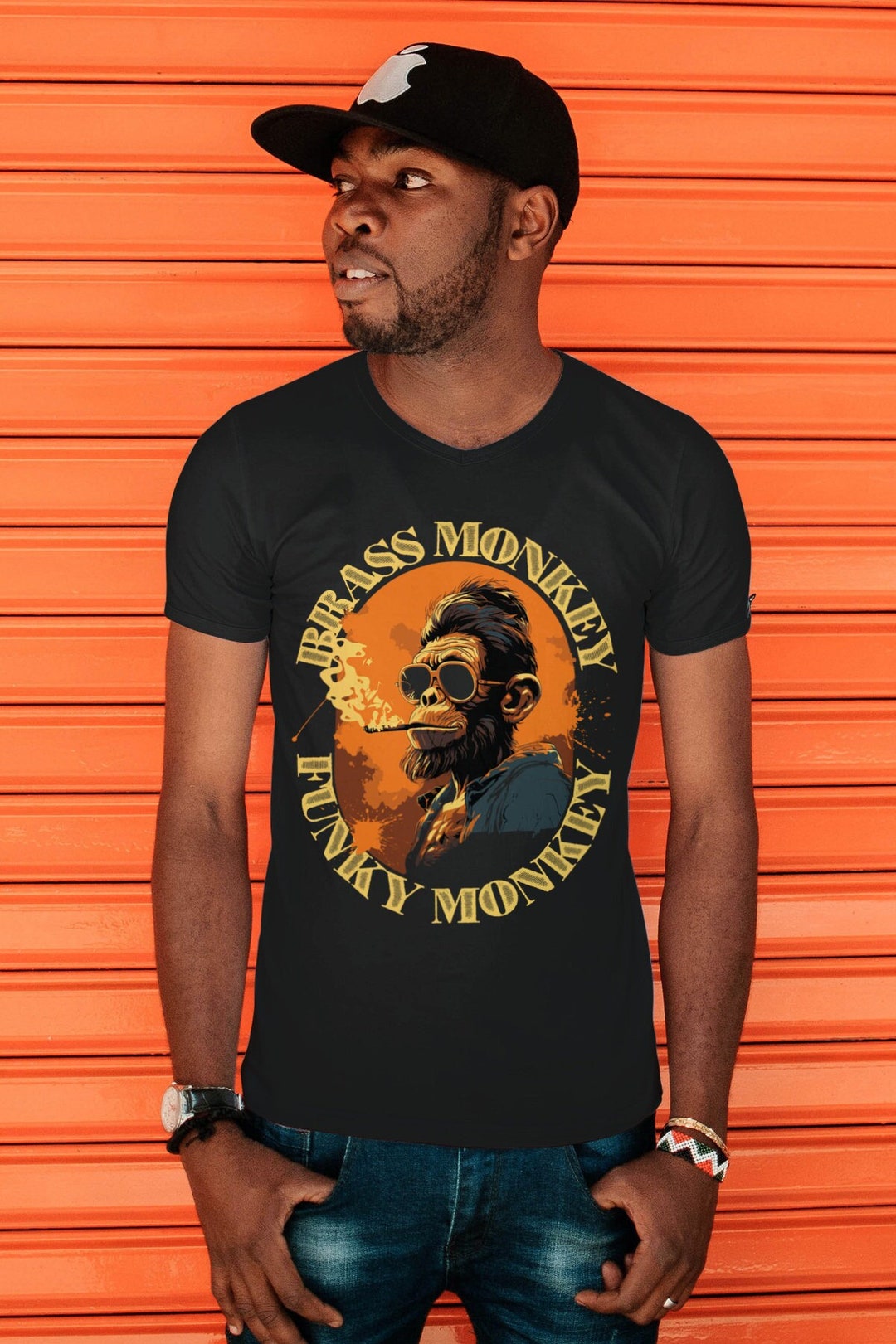 Brass Monkey Funky Monkey Tee - Etsy