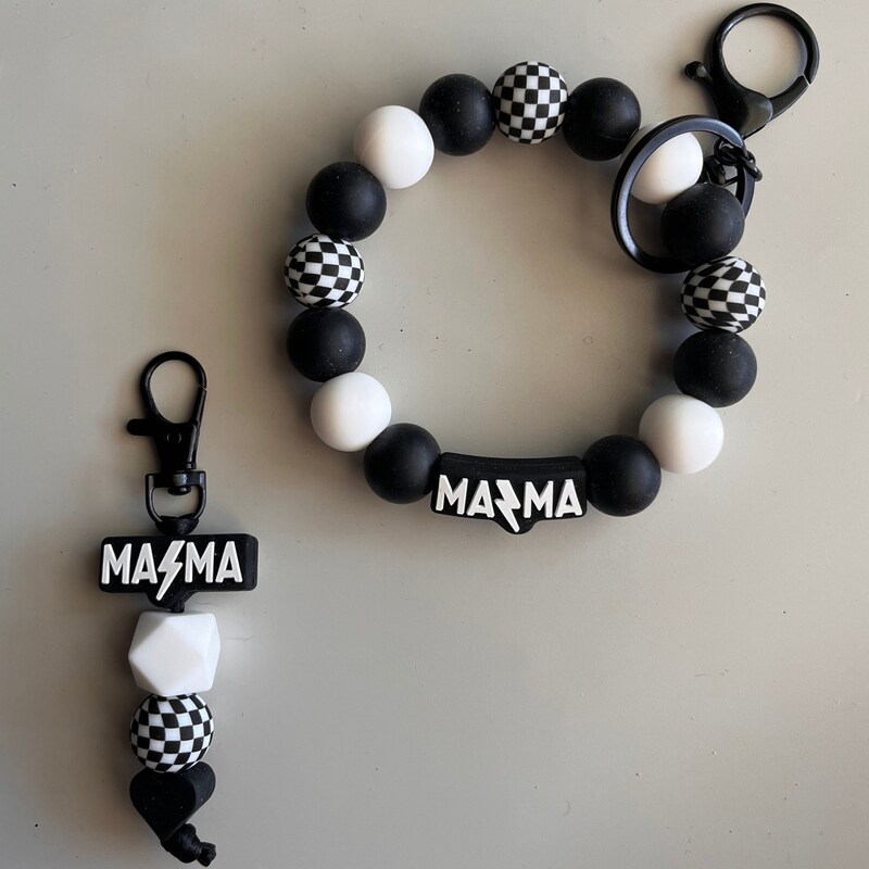 Mama Beaded Keychain - Etsy