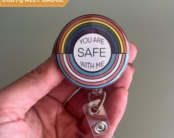 You Are Safe With Me Badge Reel - Etsy