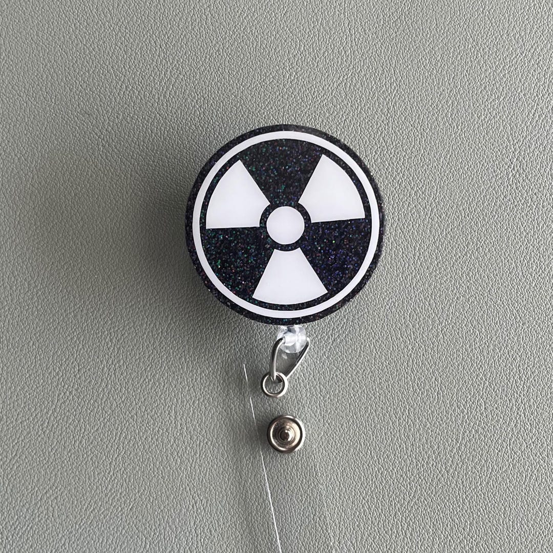 Rad Tech ID Badge Holder Clip Design Radiation Symbol Medical Gift for ...