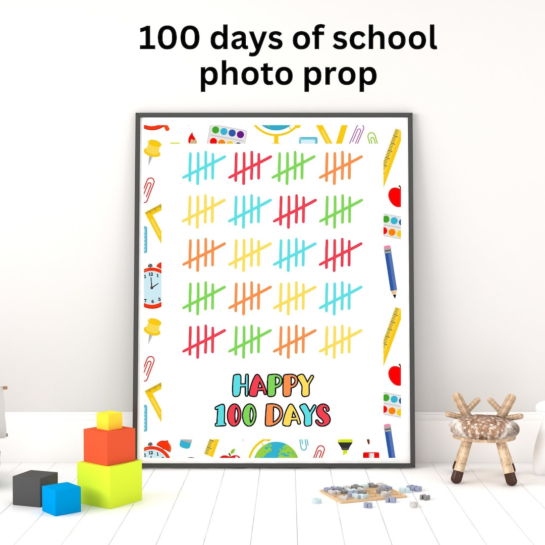 100th Day of School Photo Prop 100 Days of School Sign Student Photo ...