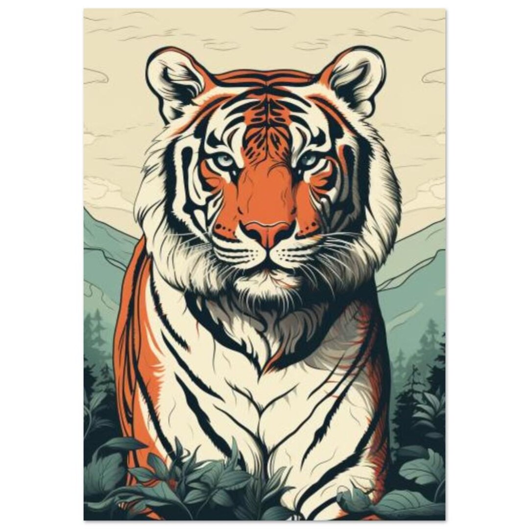 A4 Poster - Wildness Tiger - Etsy