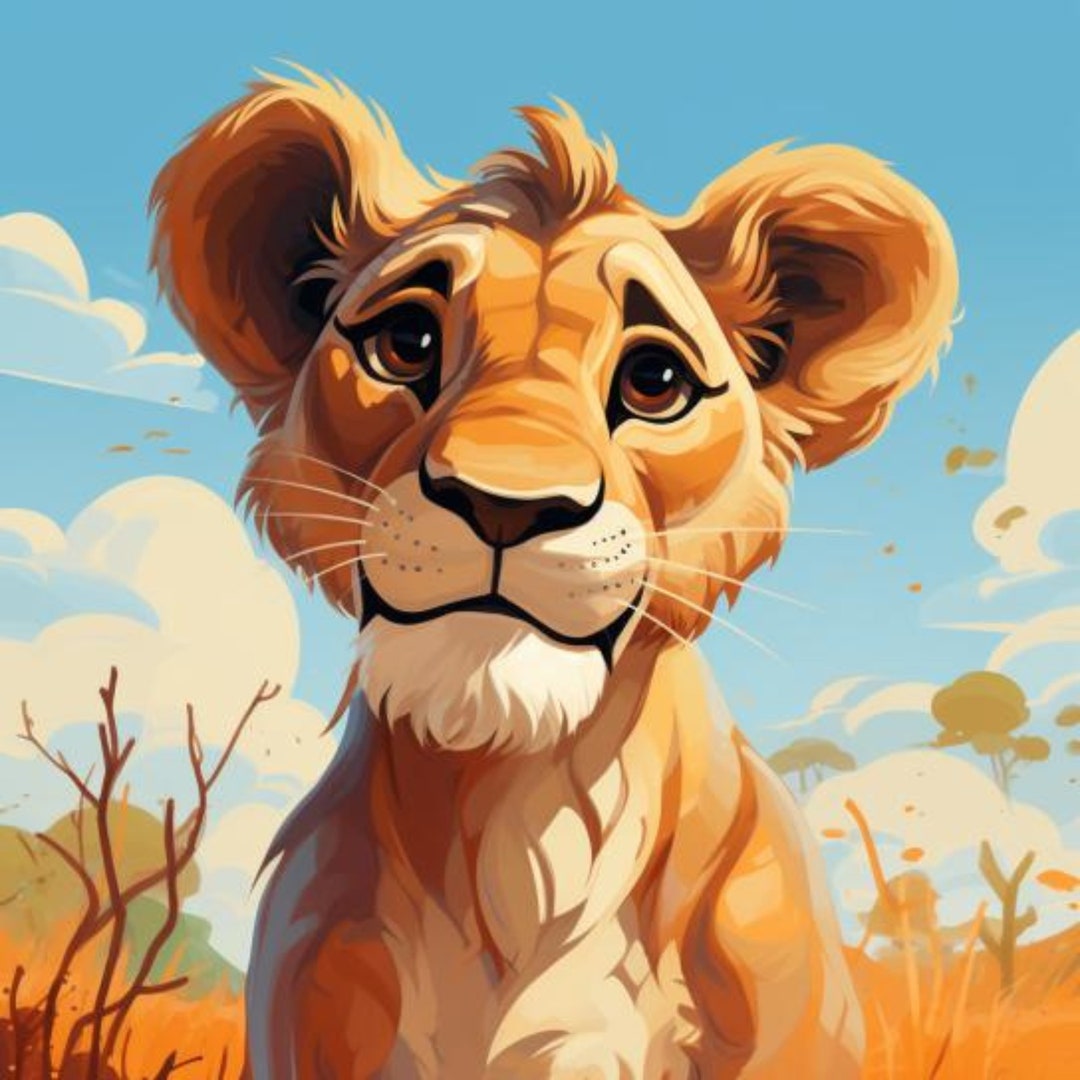 Baby Lion - Digital Download - Chambre Enfant - Nursery Decor - Etsy