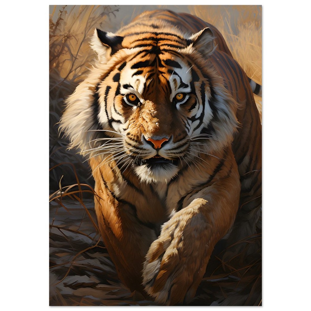 Poster Tigre A4 - Art Mural - Etsy