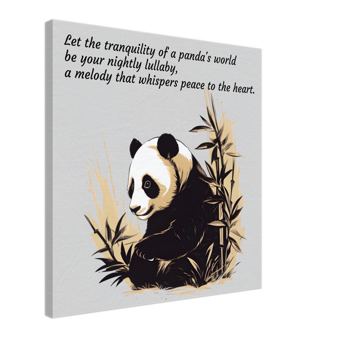 Wall Decoration Cute Panda With Quote - Etsy
