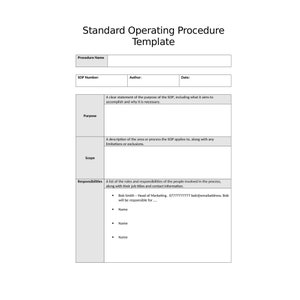 Optimised SOP Template - Digital Download for Streamlining Business ...