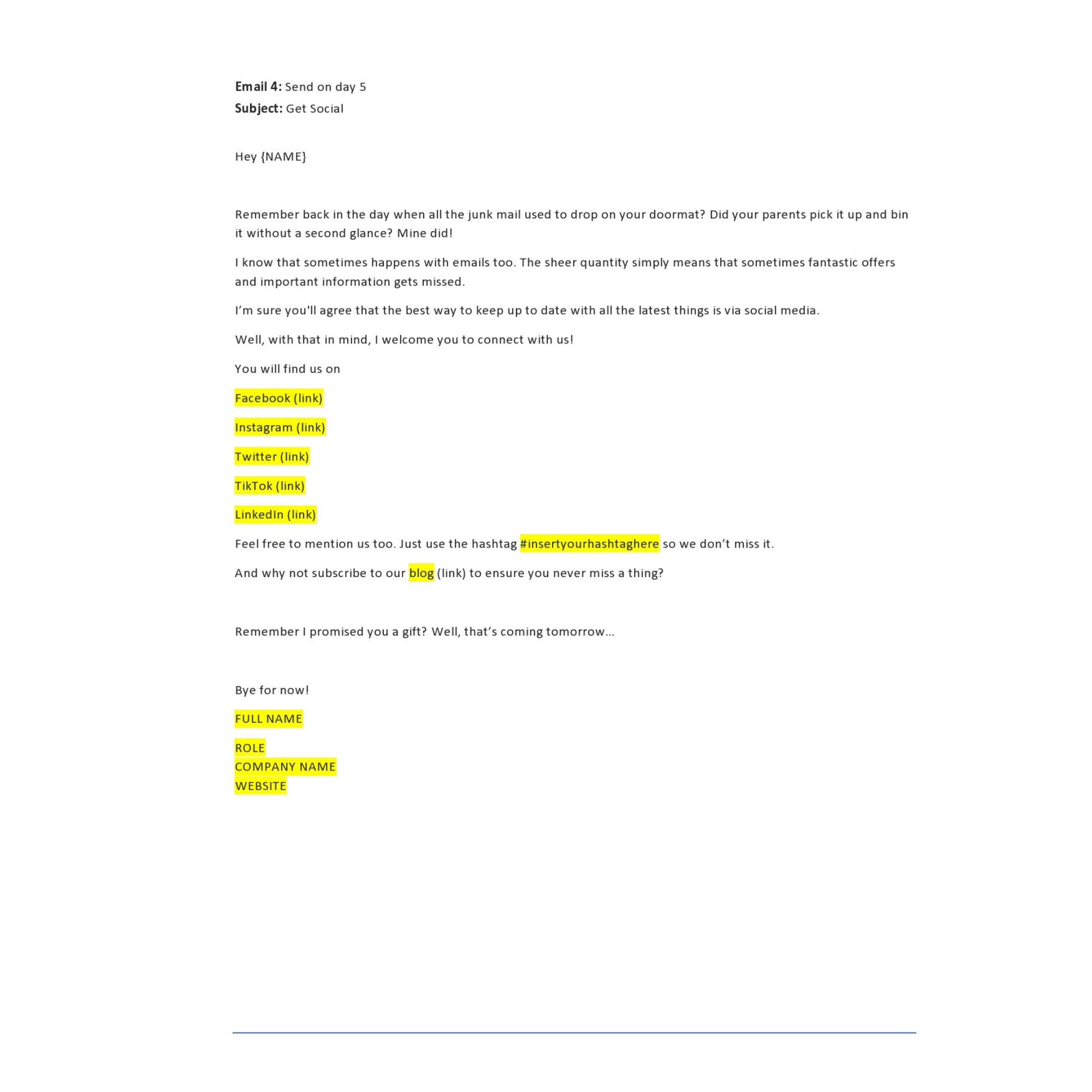 Proven New Customer Email Campaign Template - Digital Download for ...