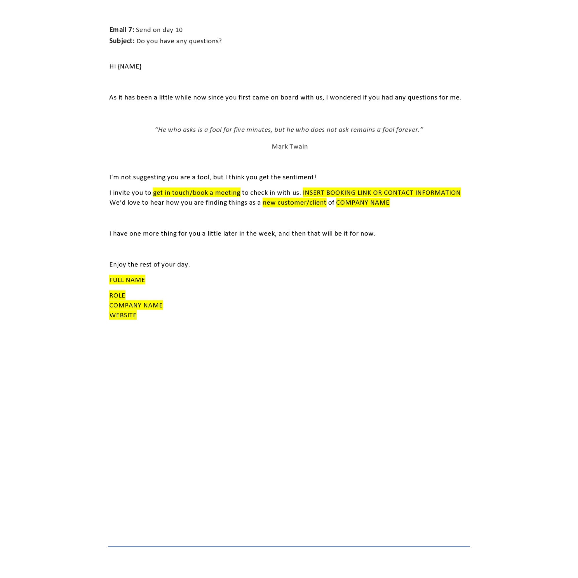 Proven New Customer Email Campaign Template - Digital Download for ...