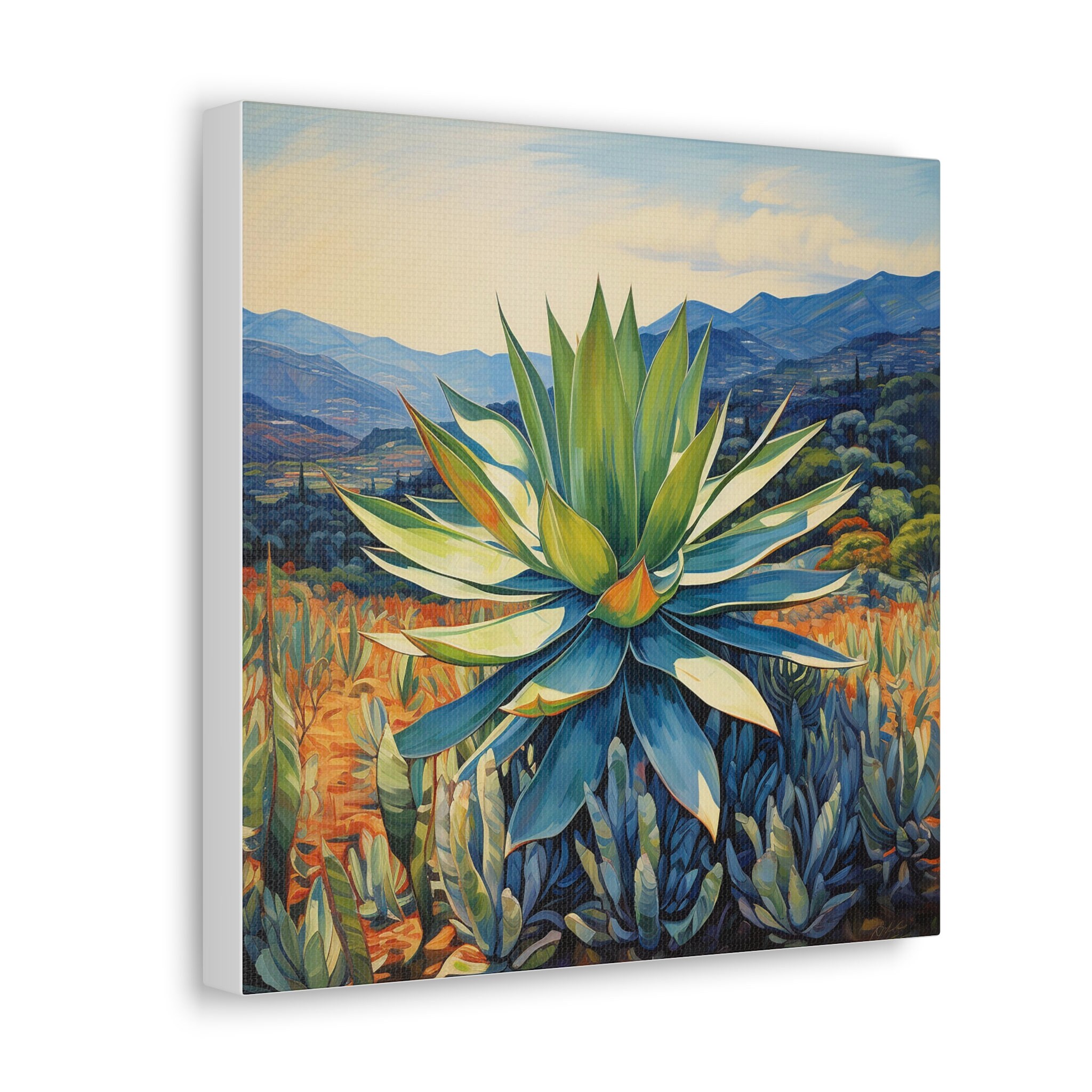 Agave Cactus Plant Canvas Print - Desert Wall Art - Cactus Lover Gift ...