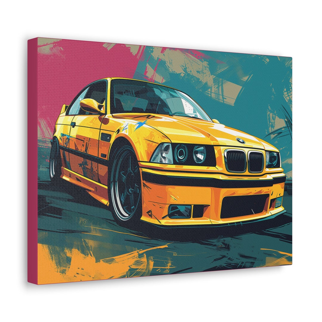 BMW M3 Bimmer Canvas Art Print Classic Car Canvas Print Car Lover Gift ...