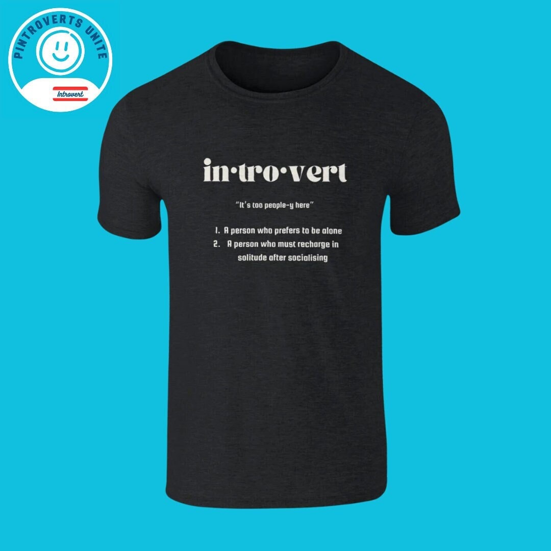 Introvert T Shirt Dictionary Style Layout Cream Lettering Gift Funny Unisex - Etsy UK