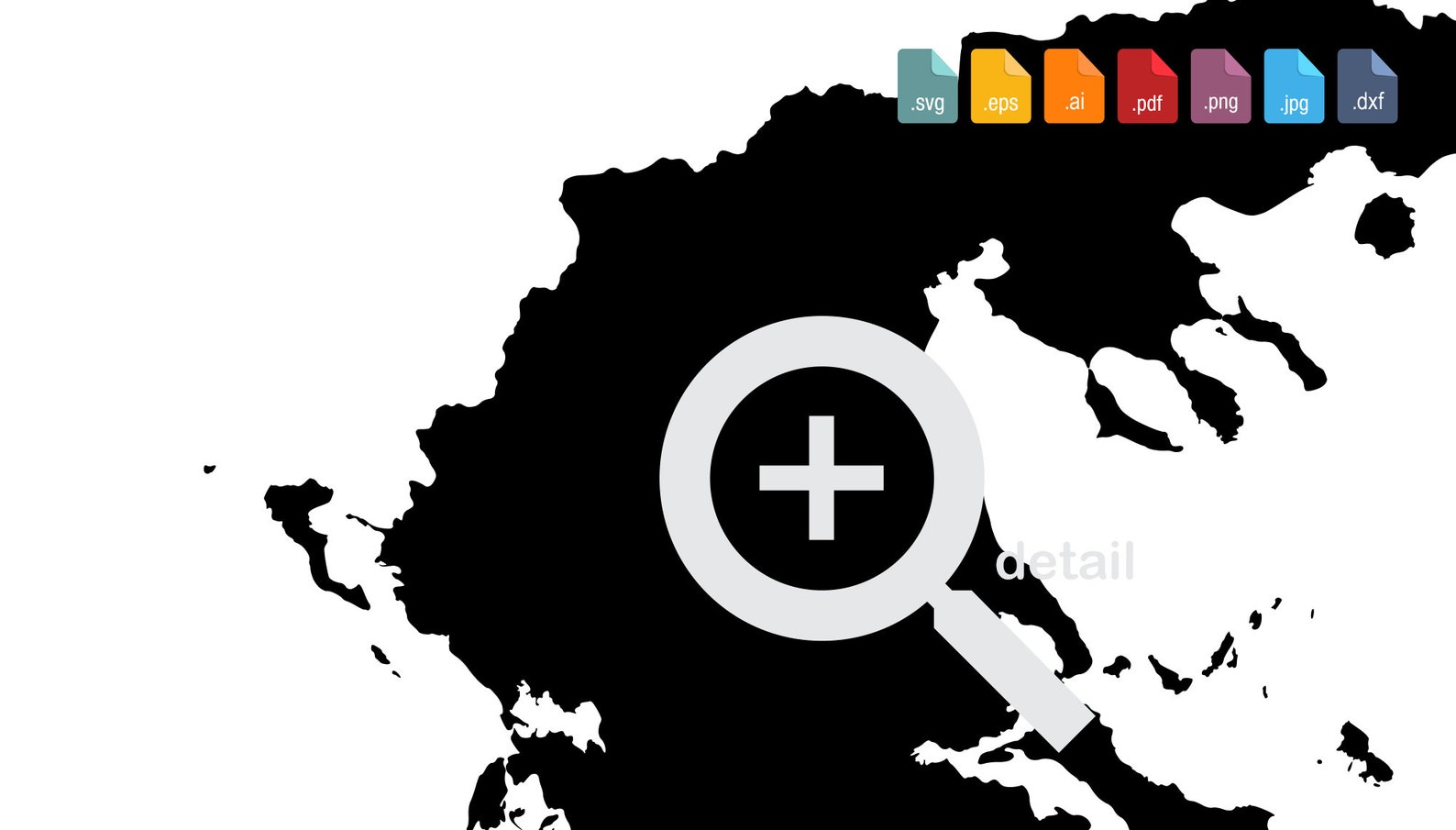 Greece Map Svg, Hellas Map Svg, Hellenic Republic, Svg, Eps, Ai, Pdf ...