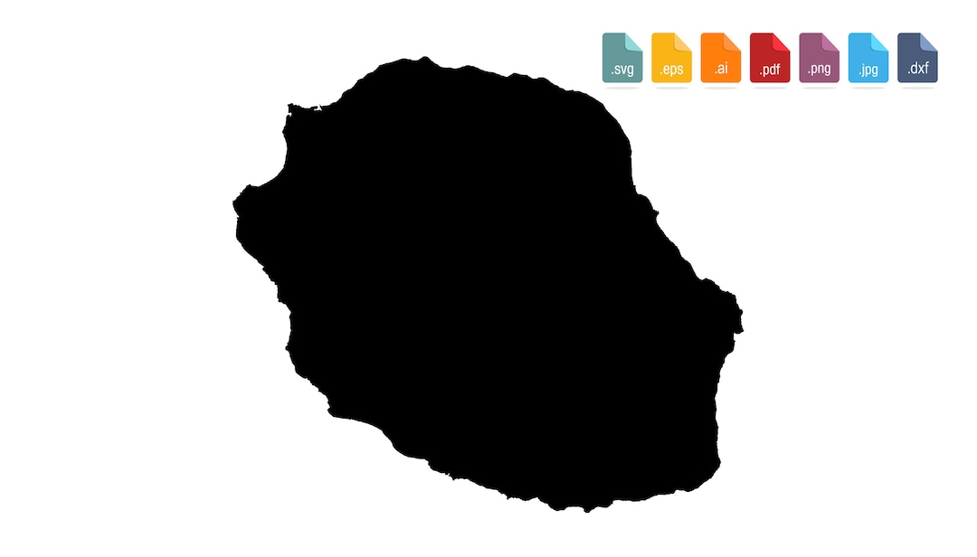 Reunion Map Svg, Réunion Map Svg, Reunionese Creole, Svg, Eps, Ai, Pdf ...