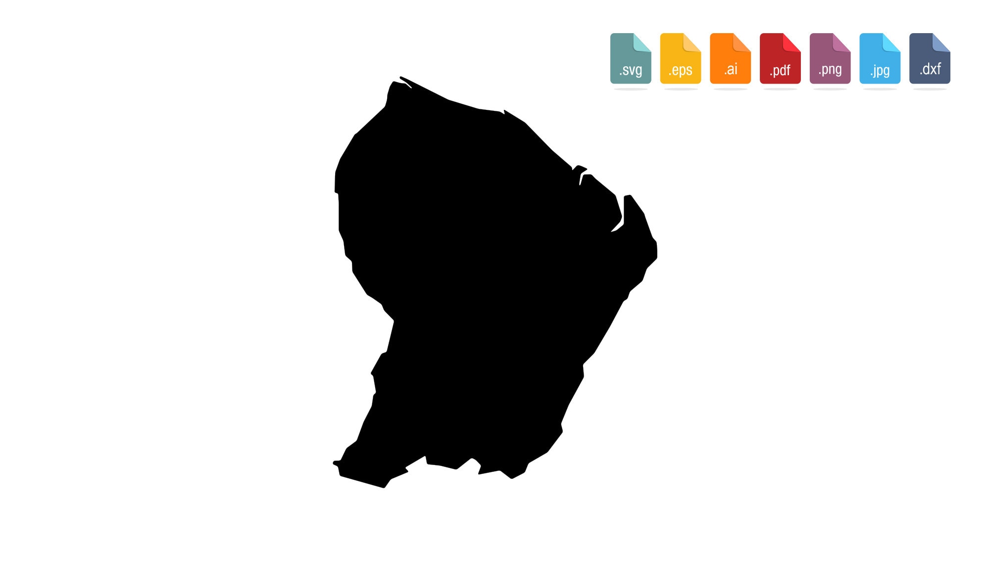 Guyane Map Svg, Guyane Française Map Svg, French Guiana Svg ...