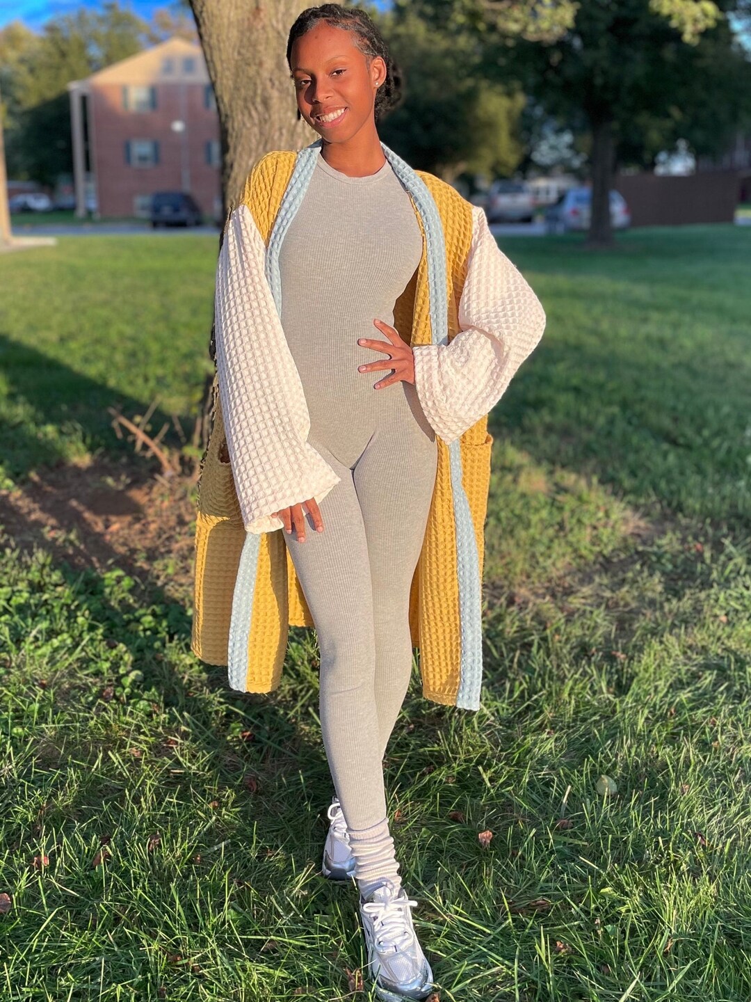 Waffle Cozy Duster/cardigan - Etsy