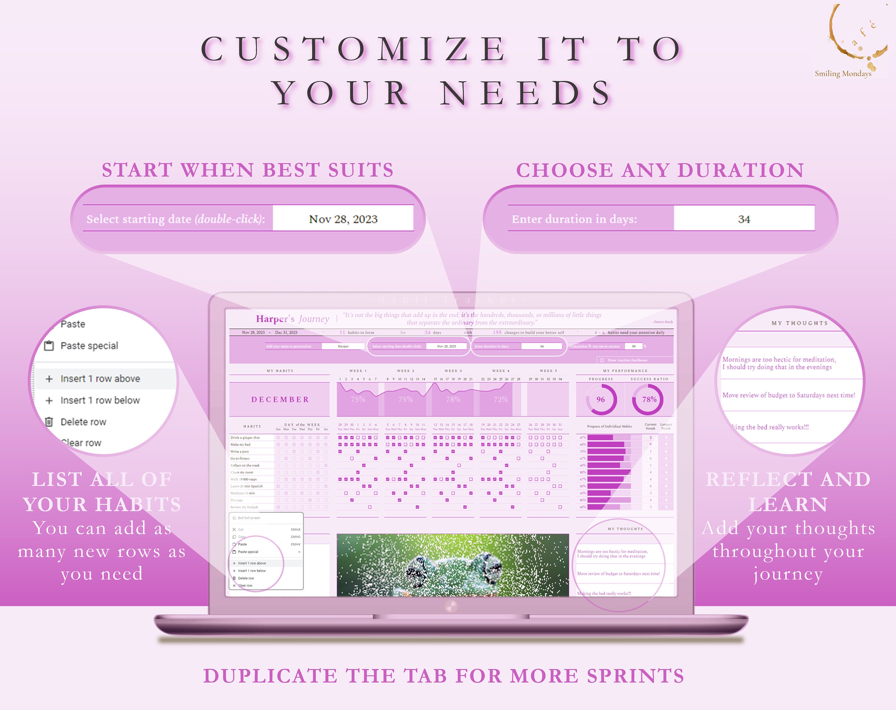 Habit Dashboard Tracker With Playful Image Revelation Digital ...