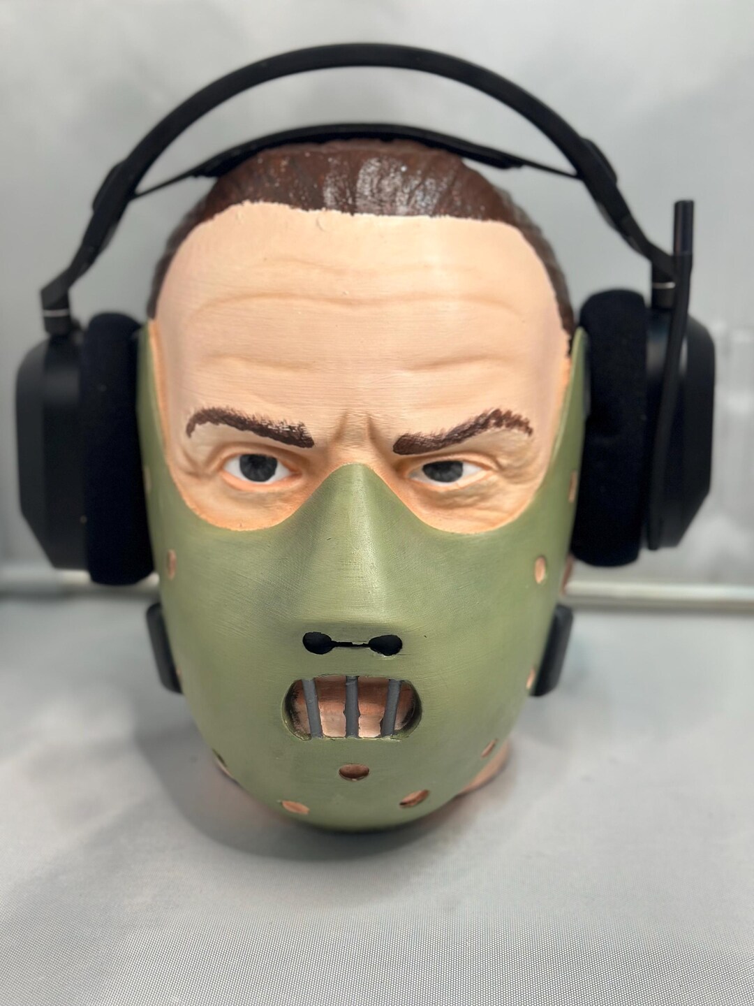 Hannibal Lecter Headset Stand - Custom Headphone Stand - Horror Decor ...