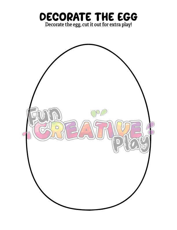 Decorate the Eggs Easter Egg Coloring Printable Template Craft for Kids ...