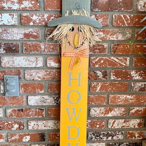 Fall Scarecrow Porch Sign Fall Welcome Sign Painted Wood Scarecrow ...