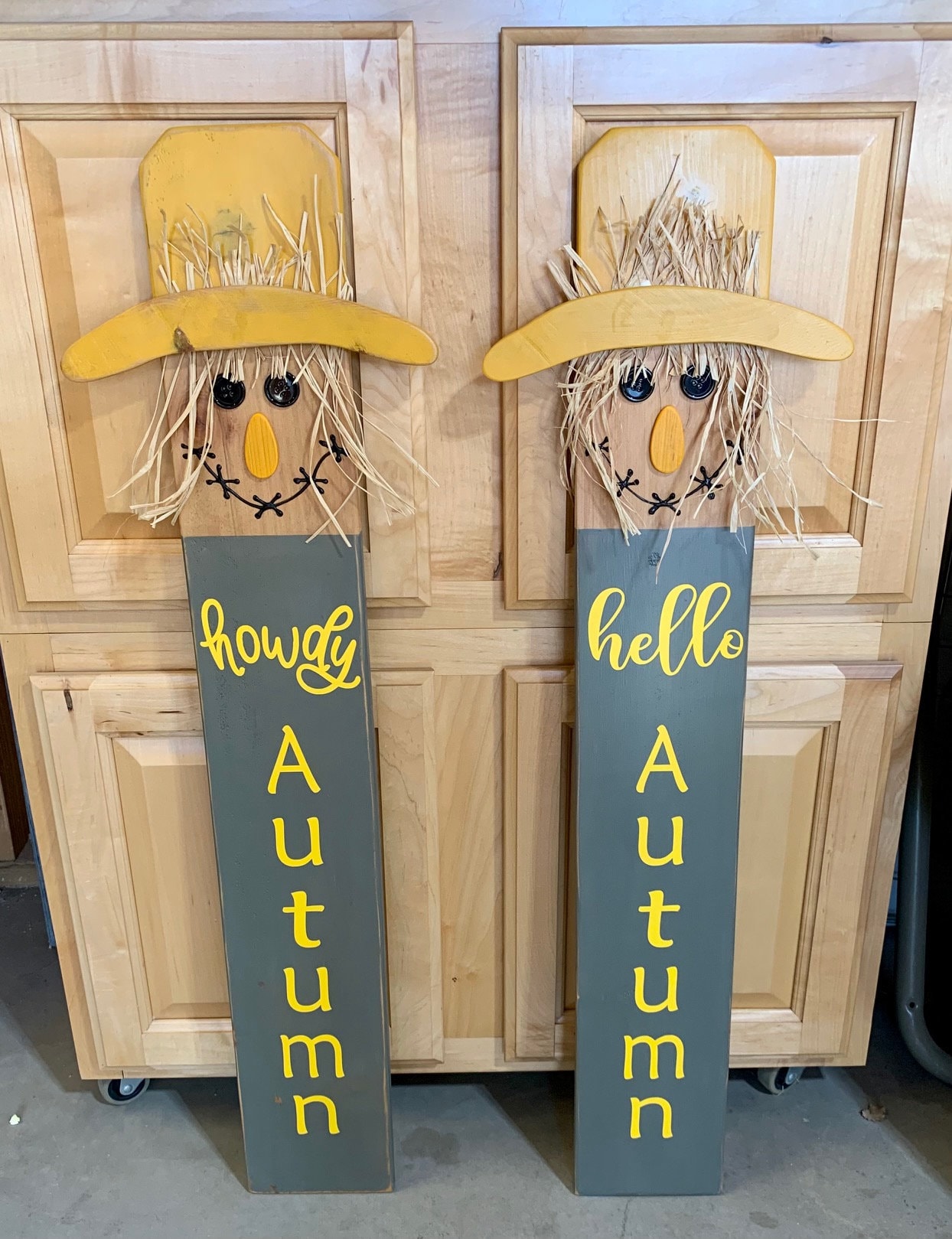 Fall Scarecrow Porch Sign Fall Welcome Sign Painted Wood Scarecrow ...