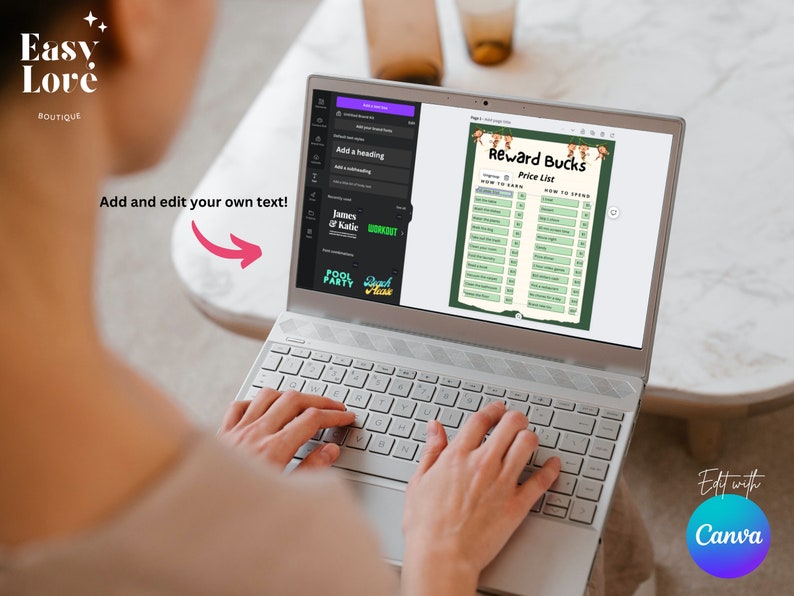 Editable Kids Reward Bucks, Printable, Mom Bucks, Editable Chore Chart ...