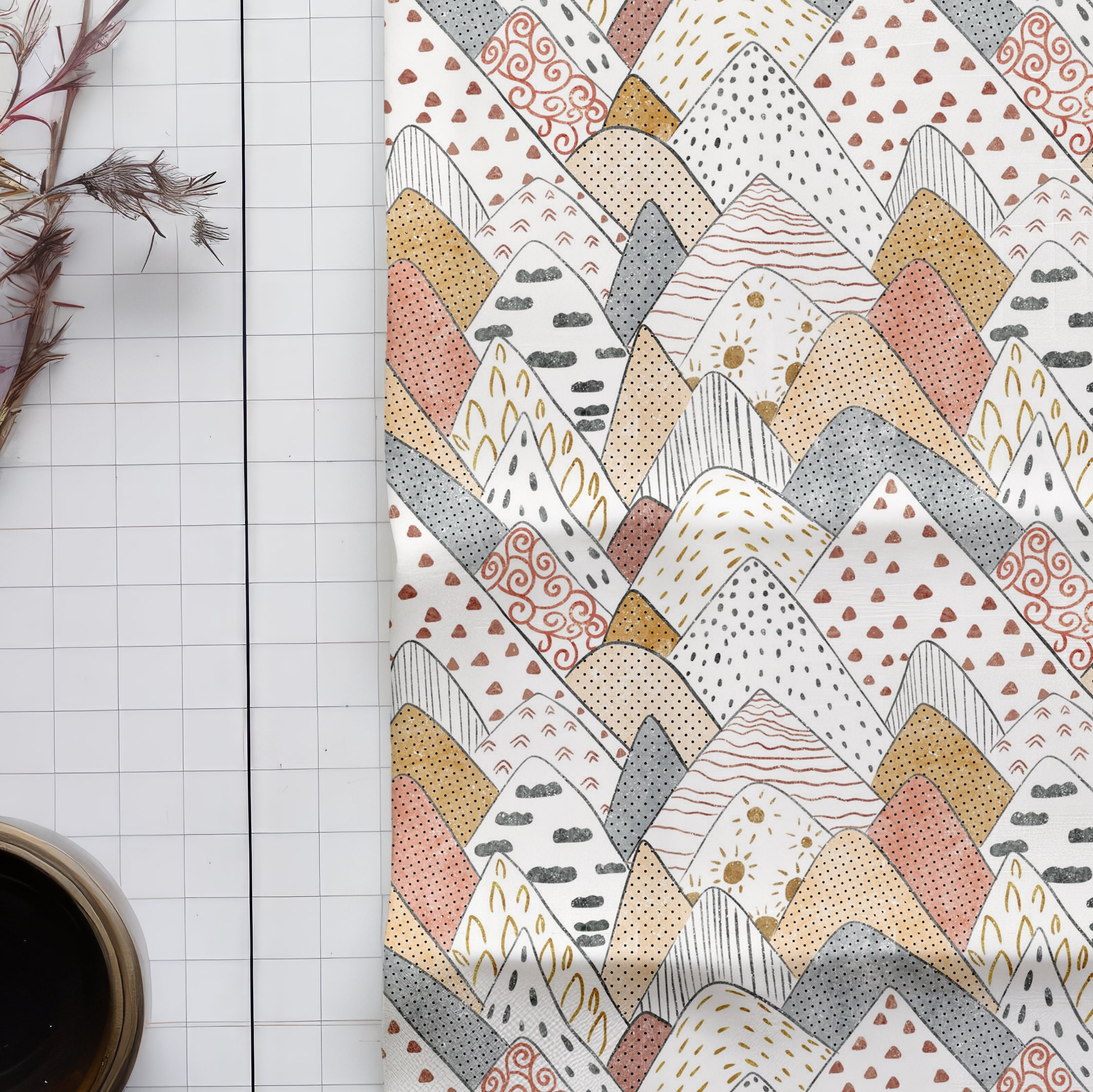 Fabric Mockup Textile Mockup Seamless Pattern Mockup Pattern Template ...