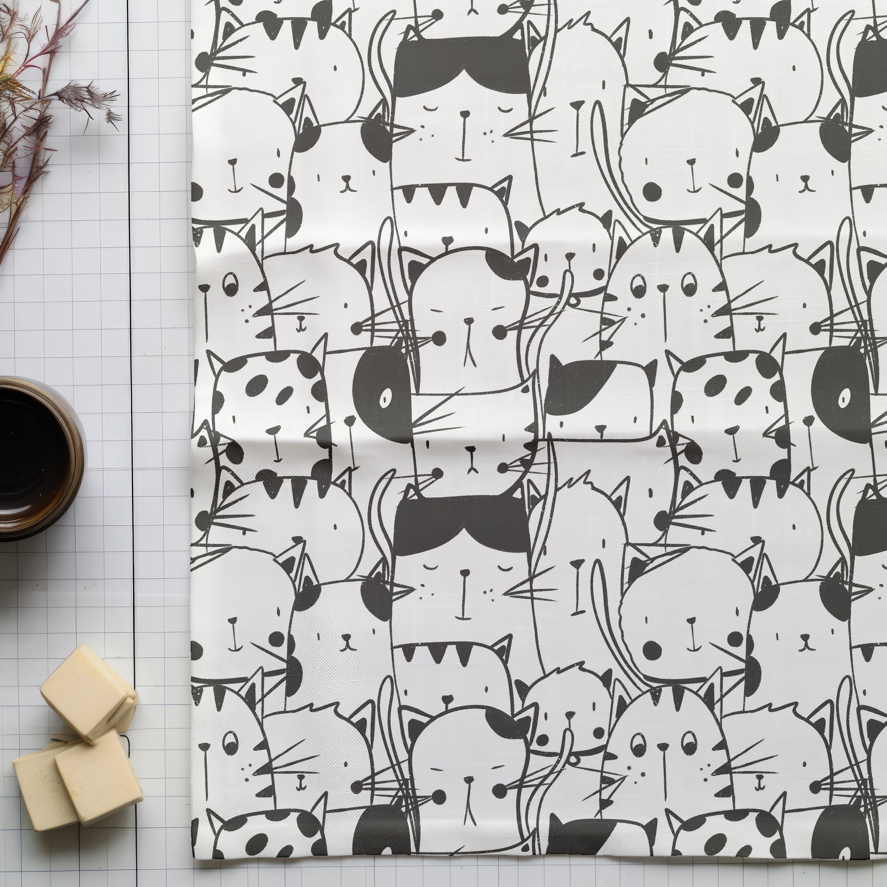 Fabric Mockup Textile Mockup Seamless Pattern Mockup Pattern Template ...