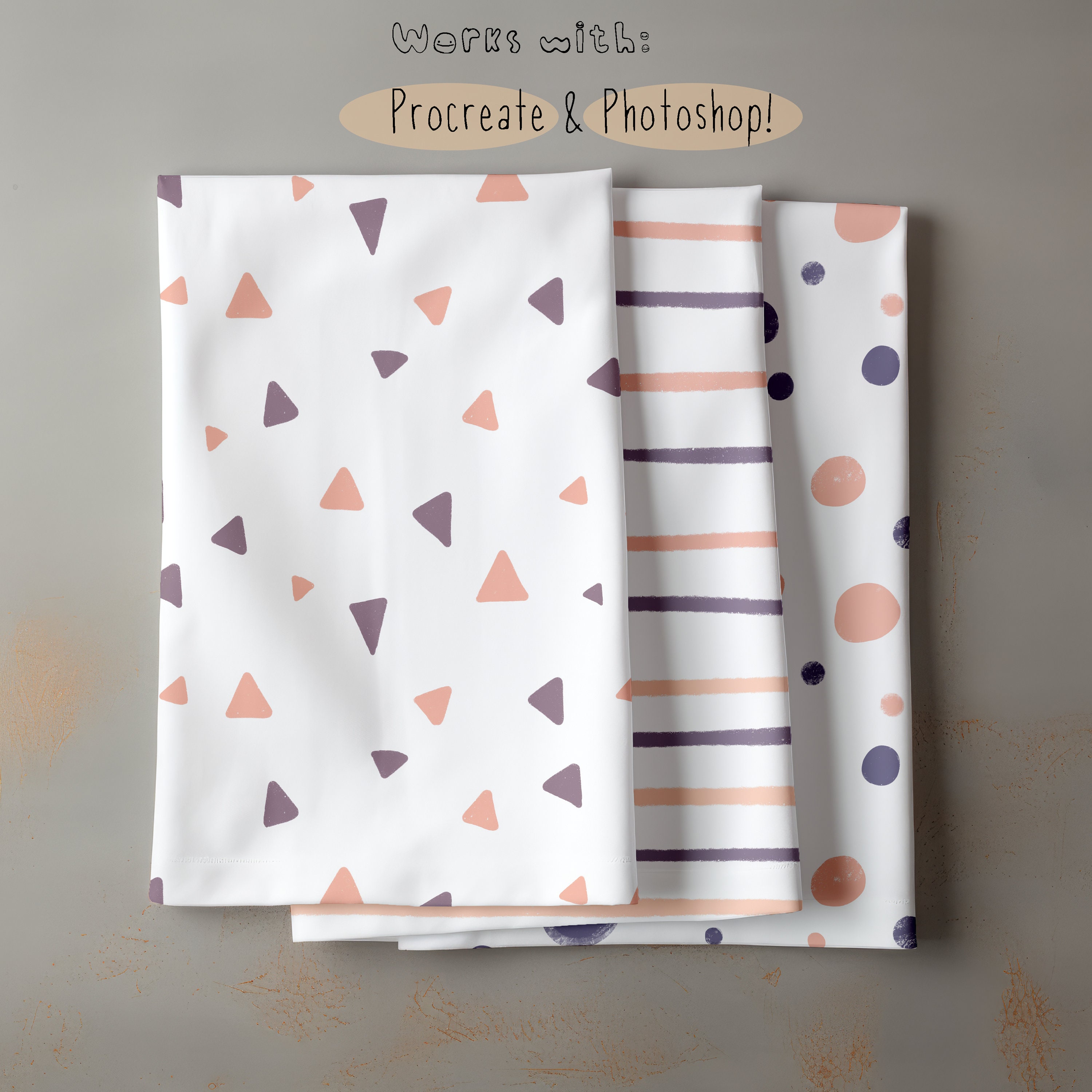 Folded Fabric Mockup Textile Mockup Seamless Pattern Mockup Pattern Template Procreate Mockup
