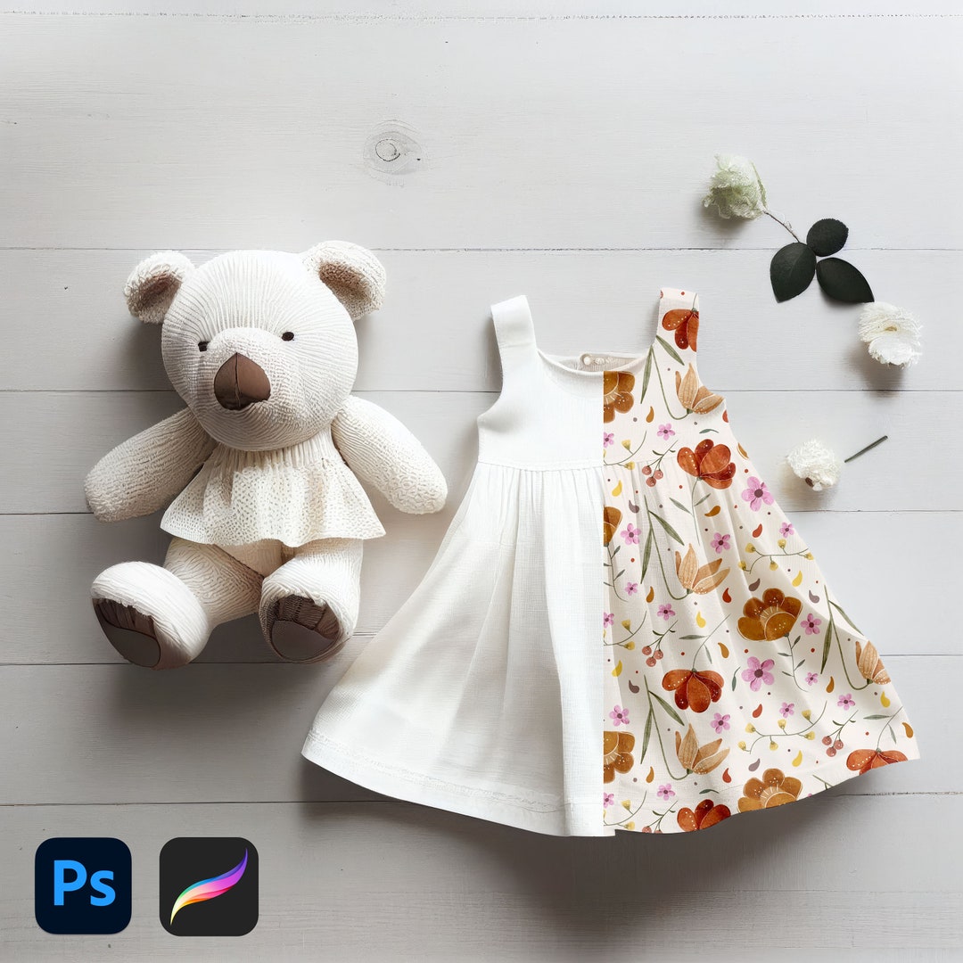 Girls Dress Mockup Kids Clothing Mock-up Childrens Dress Mockup ...
