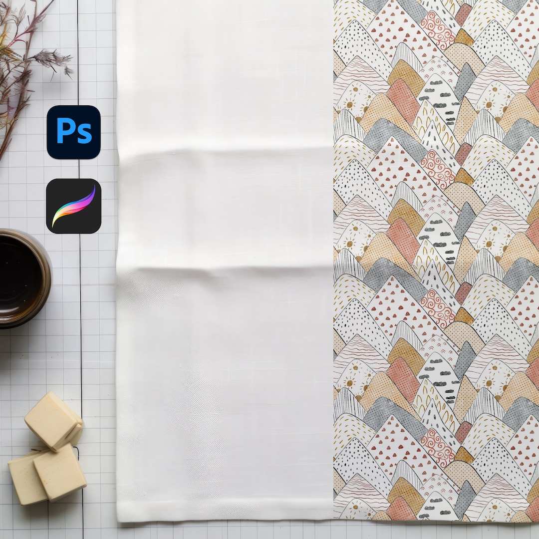 Fabric Mockup Textile Mockup Seamless Pattern Mockup Pattern Template ...