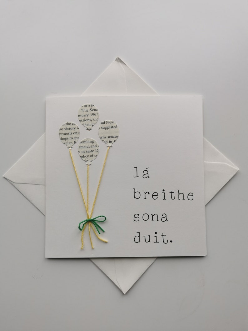 Breithlá Sona Duit - Birthday Card - Balloon | Irish Birthday Cards ...