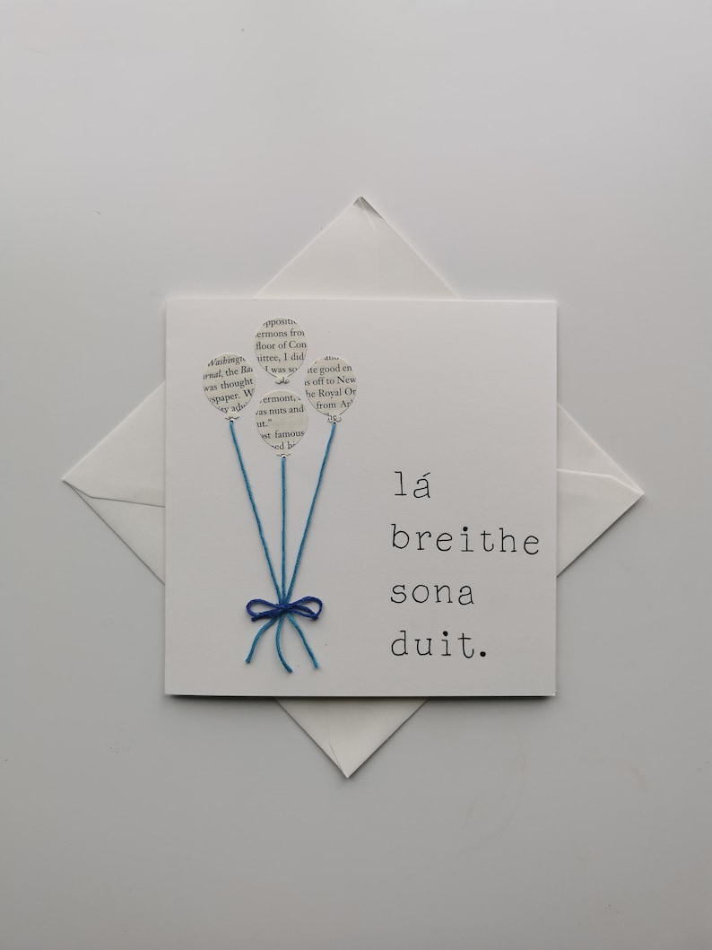 Breithlá Sona Duit - Birthday Card - Balloon | Irish Birthday Cards ...