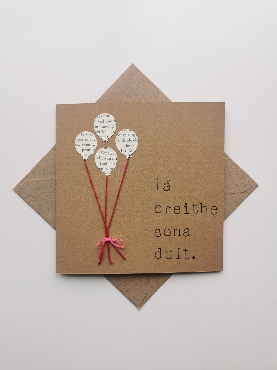 Breithlá Sona Duit - Birthday Card - Balloon | Irish Birthday Cards ...