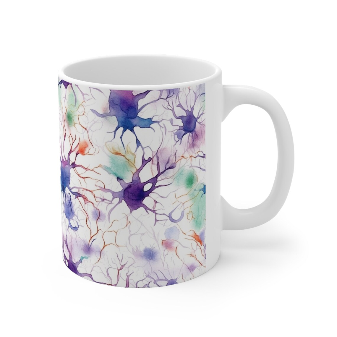 Neuroscience 11 Oz Mug | Watercolor Neurons Mug, Brain Science Mug ...