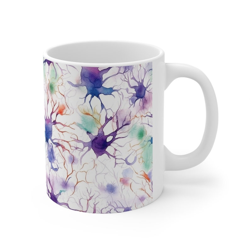 Neuroscience 11 Oz Mug | Watercolor Neurons Mug, Brain Science Mug ...