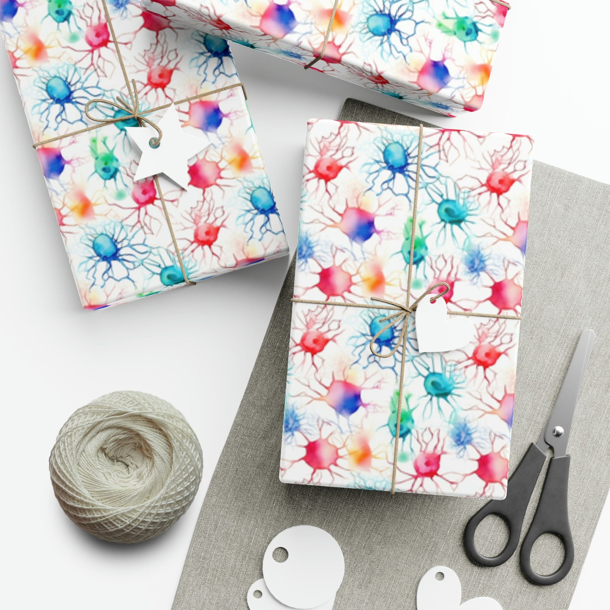 Unique Brain Neurons Gift Wrap Papers Perfect for Neuroscientists ...