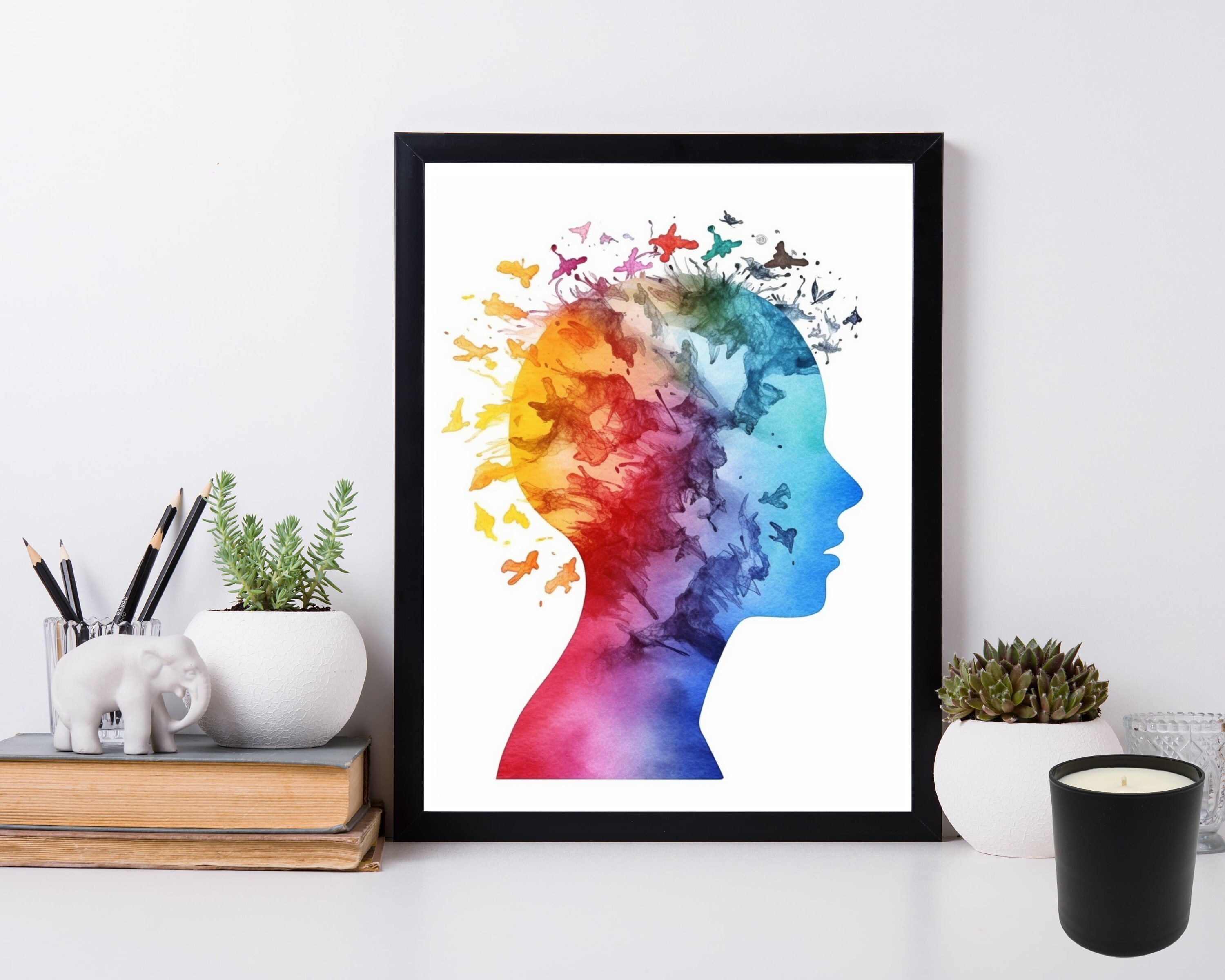 Positive Mindset Art Bundle: Watercolor Prints for Psychology ...